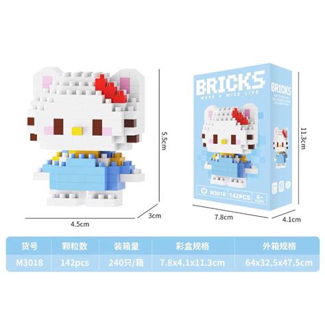 Hello Kitty Bricks Lego Cute 142pcs Shopee Singapore