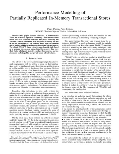 Pdf Performance Modelling Of Partially Replicated In Memory
