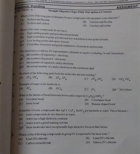Most Of The Ionic Compounds Do Not Have Filo