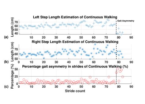 Gait Asymmetry Detection A Shows The Left Step Length Estimation