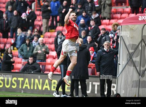 London England 8th Feb 2025 Matty Godden Celebrates After Charlton