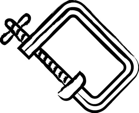premium vector c clamp hand drawn vector illustration