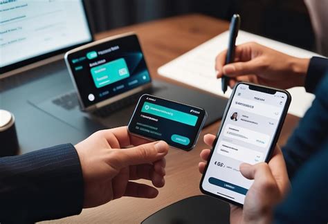 Premium Photo Female Hand Holding Black Mobile Phone With Qr Code On The Screen Scanning The