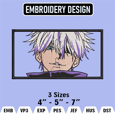 Satoru Gojo Embroidery Designs Gojo Logo Embroidery Files Inspire Uplift
