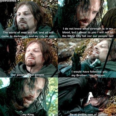The Last Words Of Boromir The Hobbit Movies Movie Quotes Tolkien Books