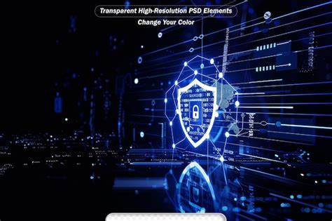 Premium Psd Padlock Of Cyber Security Digital Data Technology Global Network Digital Data