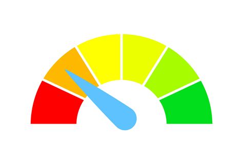 Colorful Customer Satisfaction Meter Speed Metering Icon Isolated On White Background Vector