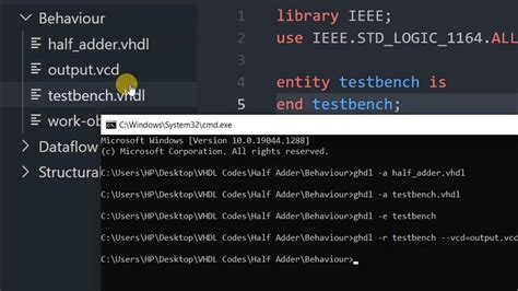 Vhdl Code Compliation Using Ghdl And Waveform Viewing Using Gtkwave In Tamil Youtube