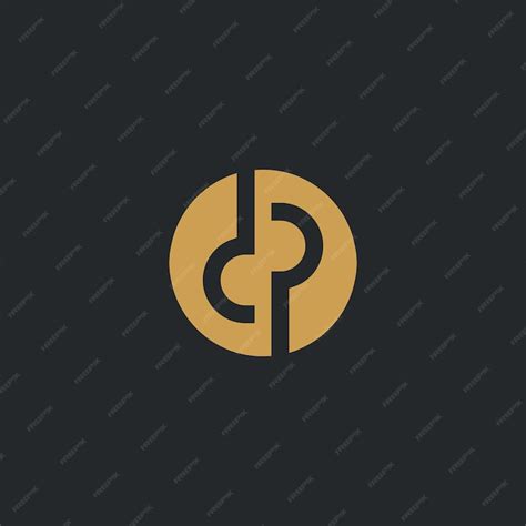 문자 Dp 또는 Pd 로고 문자 D와 P 원형 Dp 로고의 우아한 조합 프리미엄 벡터