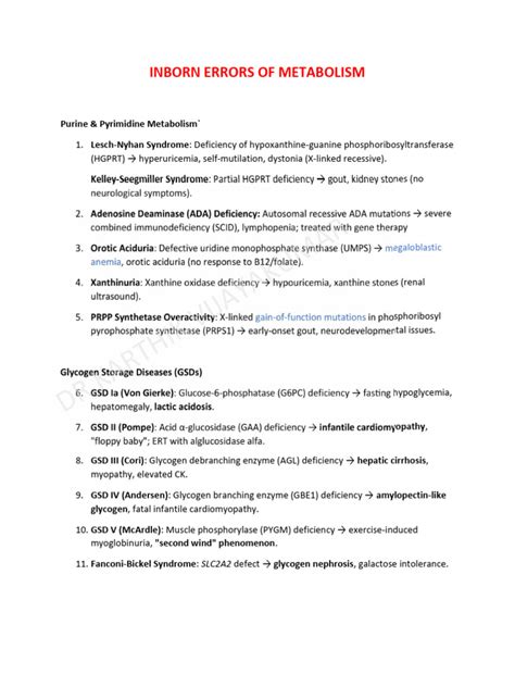 Inborn Errors Of Metabolism Pdf Metabolic Disorders Metabolism