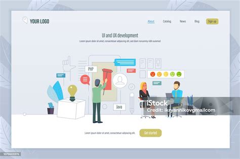 Ui와 Ux 개발입니다 모바일 데스크톱 응용 프로그램 개발을 인터페이스입니다 개발에 대한 스톡 벡터 아트 및 기타 이미지 개발 건물 외관 건축하기 Istock