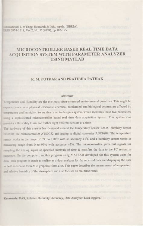 pdf microcontroller based real time data acquisition system with