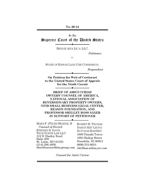 True North Law Files Amicus Brief In Us Supreme Court On Behalf Of