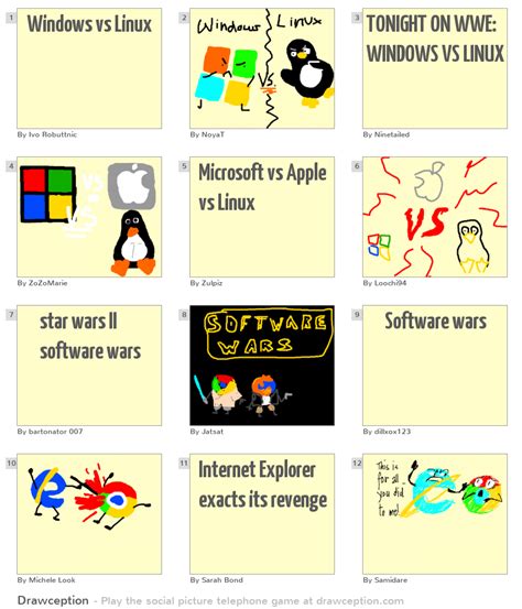 Windows Vs Linux Drawception