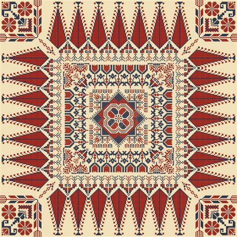 Palestinian Tatreez Pattern Stock Illustrations 446 Palestinian Tatreez Pattern Stock