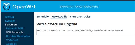 Wifi Schedule Problems Page 2 Installing And Using OpenWrt OpenWrt Forum