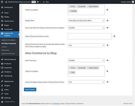 Guide For Woocommerce Ebay Connector Plugin