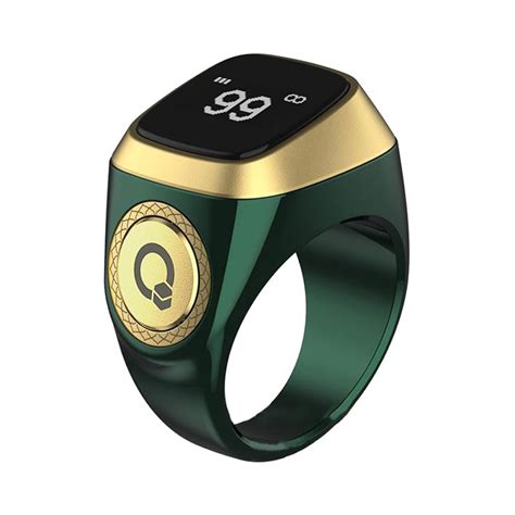 Buy Online Iqibla Zikr Ring Models 22mm Green In Qatar
