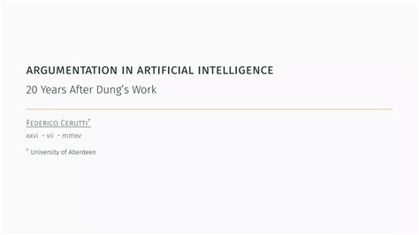 Argumentation In Artificial Intelligence Pdf Web Development Internet