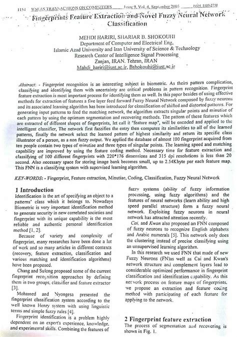 pdf fingerprints feature extraction and novel fuzzy neural network