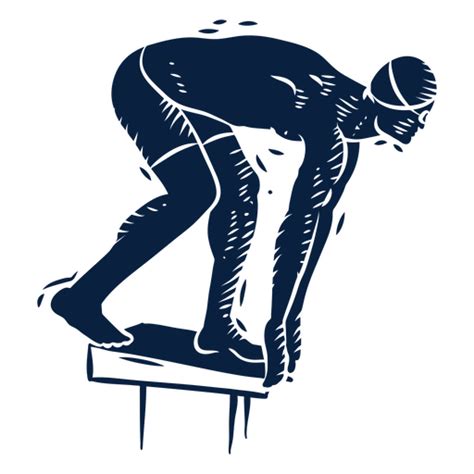 Dise O Png Y Svg De Nadador Prepar Ndose Para Bucear Para Camisetas