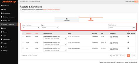 database — jetbackup for linux documentation documentation