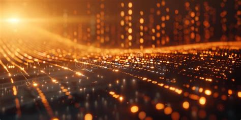 0 And 1 Depict Byte Programming Code In Perspective With Depth Of Field Under Warm And Cold