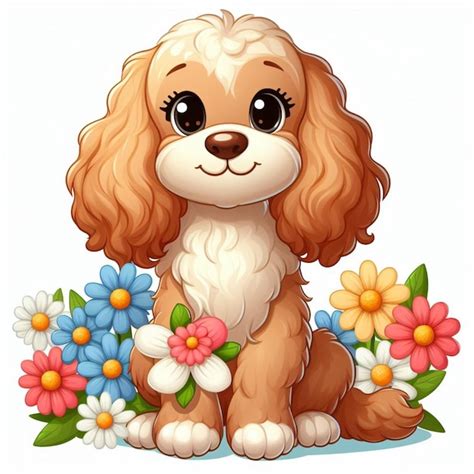 Cockapoo Dog Vector Cartoon Illustration Premium Ai Generated Vector