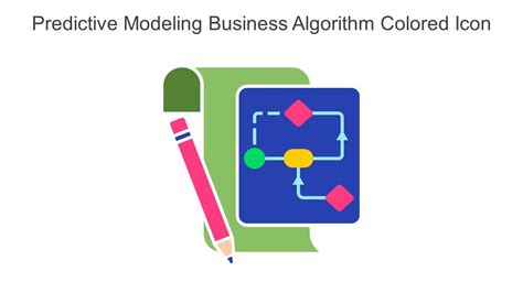 Predictive Modeling Business Algorithm Colored Icon In Powerpoint Pptx Png And Editable Eps