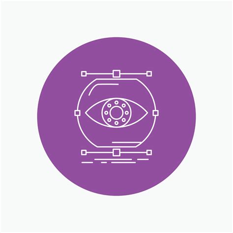 Visualize Conception Monitoring Monitoring Vision White Line Icon