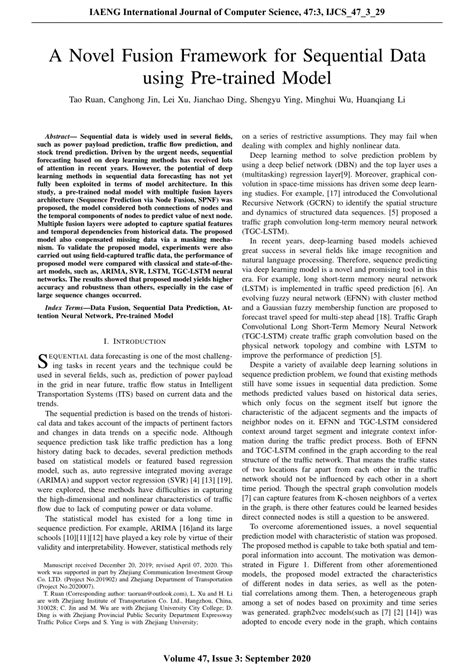 pdf a novel fusion framework for sequential data using pre trained model