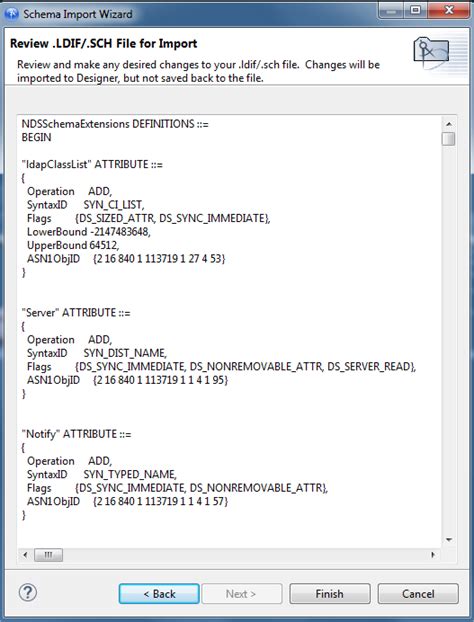 Importing The Schema Netiq Designer For Identity Manager Administration Guide