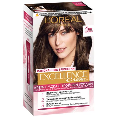 Loreal Paris Excellence N 400 თმის საღებავი 192 მლ ლორეალი Extra Ge 662690