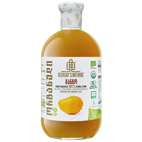 Georgias Natural 100 ორგანული ცივად დაწურული მანგოს წვენი 1ლ Extra Ge 909736