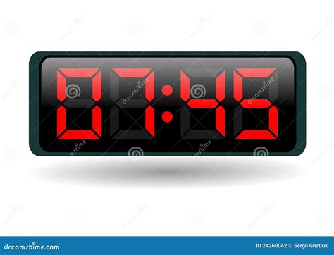 electronic clock with red numbers stock illustration illustration of information black 24260042