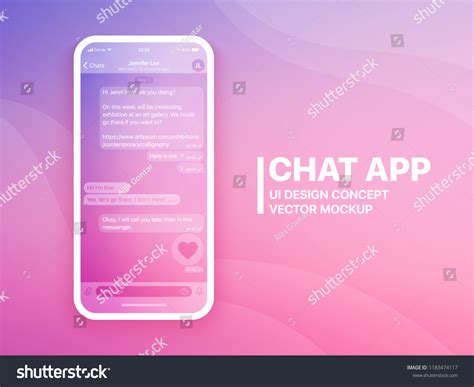 Mobile Chat App Ui 및 Ux 스톡 벡터로열티 프리 1183474117 Shutterstock
