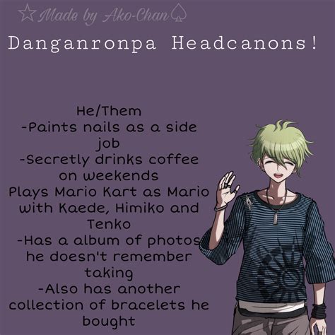 Danganronpa Headcanons Rantaro Danganronpa Headcanon Rantaro Amami