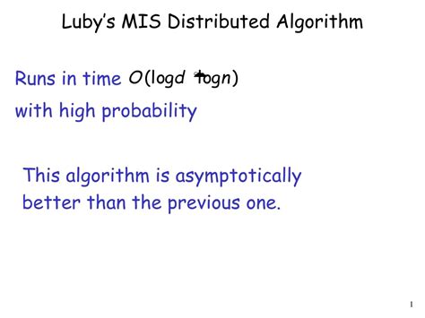 Ppt Efficient Distributed Algorithm For Independent Set Formation