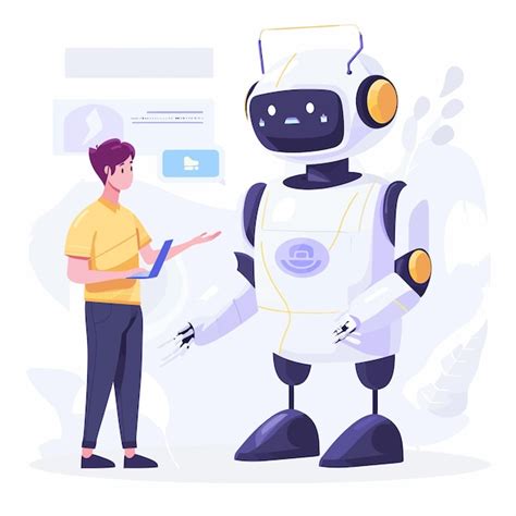 Premium Vector Tiny People Chatting With Chatbot On Computer