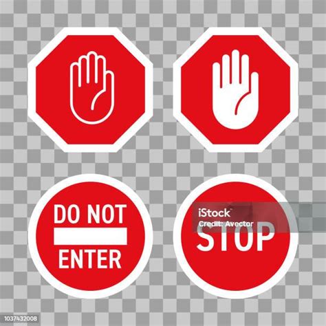 손 제스처와도 표지판을 중지 벡터 빨간 교통 표지를 입력 하지 않습니다 주의 금지 기호 방향 기호입니다 투명 한 배경에서 고립 된 교통 정보 메시지에 대 한 경고 표지판