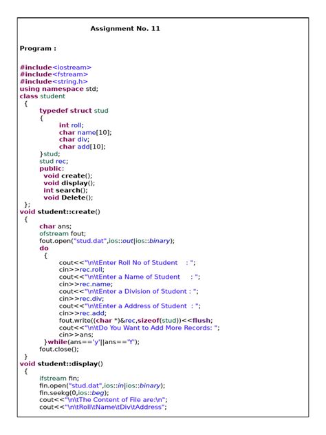 Dsa Assignment 11 Pdf Software Development Object Computer Science