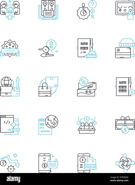 Marketing Campaigns Linear Icons Set Strategy Analytics Engagement Conversion Awareness