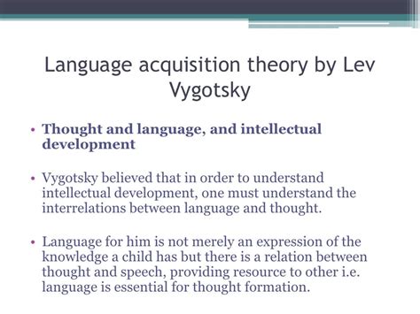Cognitive Language Acquisition Theories Presentation