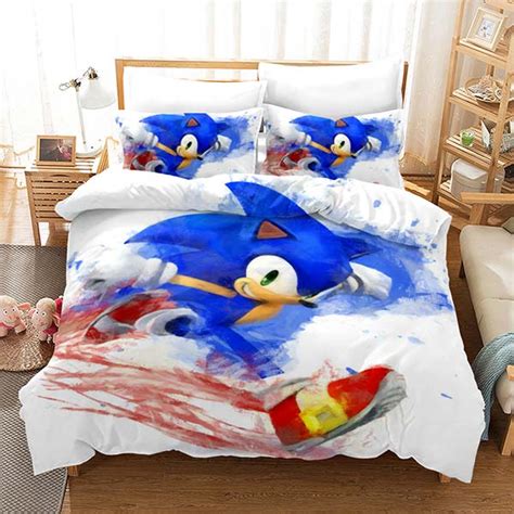 Sonic Bed Set 3d Printing Duvet Cover Myanimec