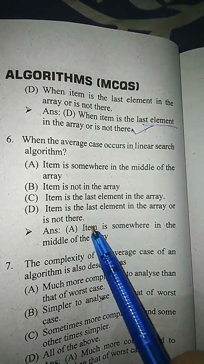 Computer Science Mcqs Data Structures And Algorithm Youtube
