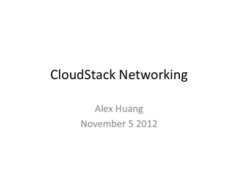 3 Networking Cloudstack Developer Day