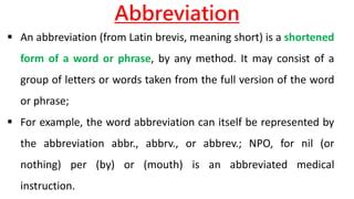 Abbreviations Used In Medication Pptx
