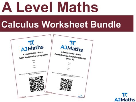 A Level Maths Year 1 Differentiation And Integration Worksheet Bundle