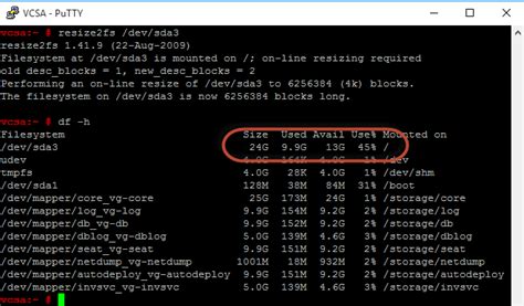 Resizing The Root Partition Of The Vcenter Server Appliance Vcsa