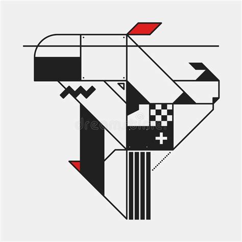 Abstract Design Element In Constructivism Style Stock Vector Illustration Of Composition